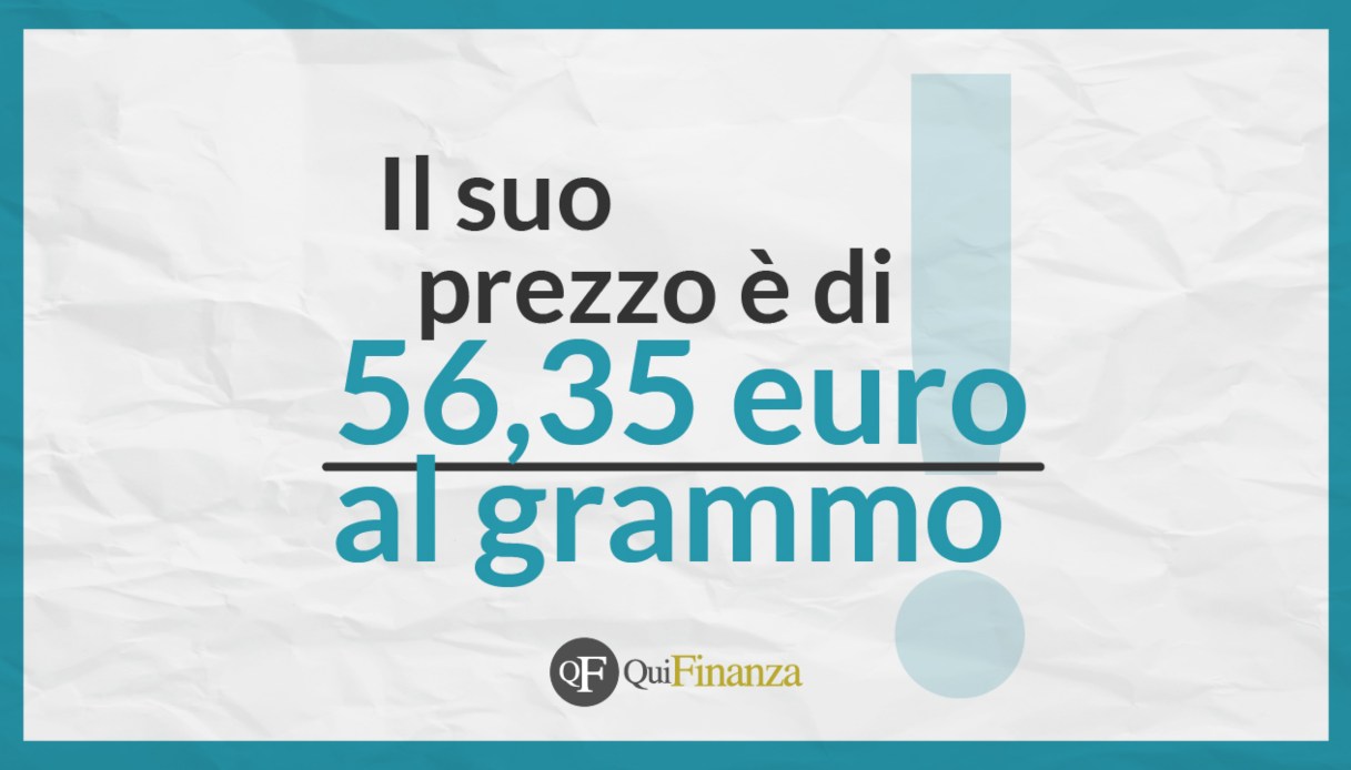 Quanto costa l'oro al grammo e quali fattori incidono