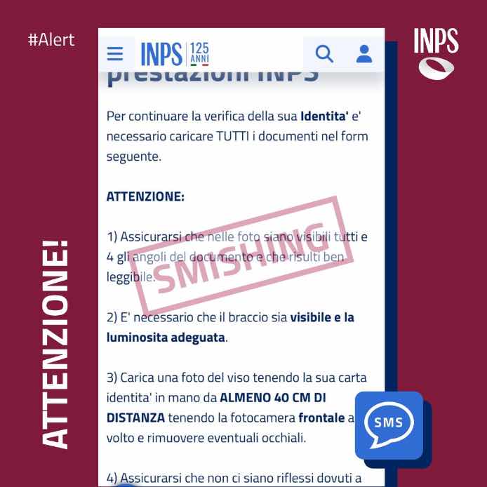 Inps, nuova truffa con falso sms: come riconoscerla e cosa fare